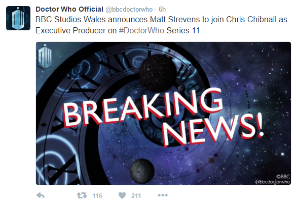 Doctor Who: Matt Strevens to Executive Produce Season 11? - canceled ...
